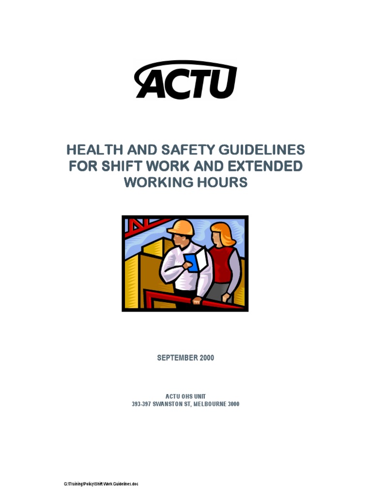 ACTU Shift Work Guidelines | PDF