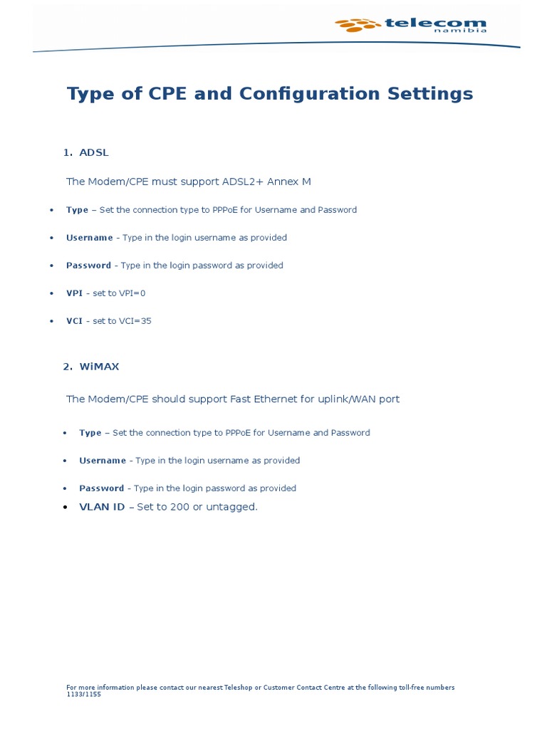 Modem Requirement and Configuration Settings | PDF