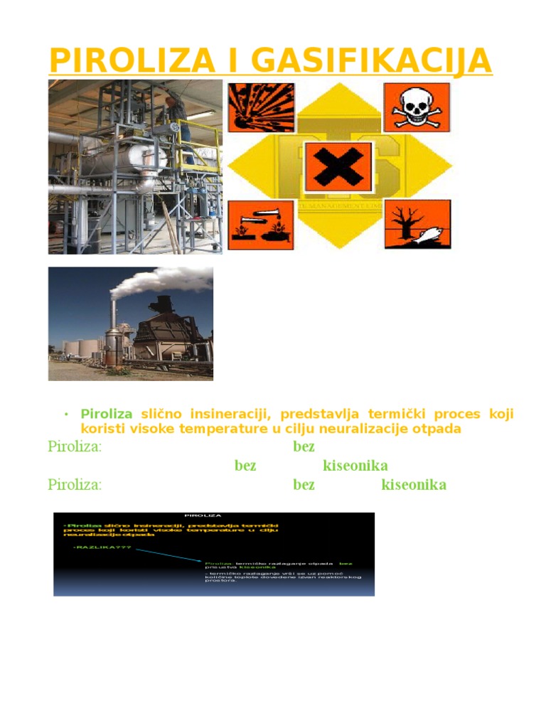 Piroliza I Gasifikacija | PDF