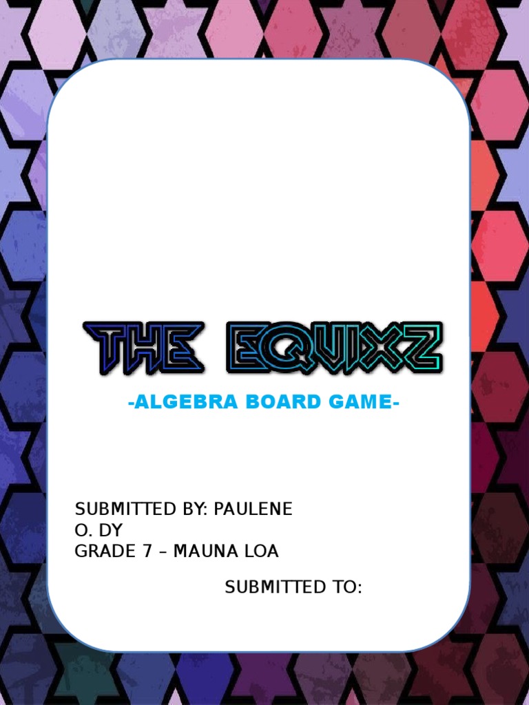 Algebra Board Game Project S.E.A. | PDF