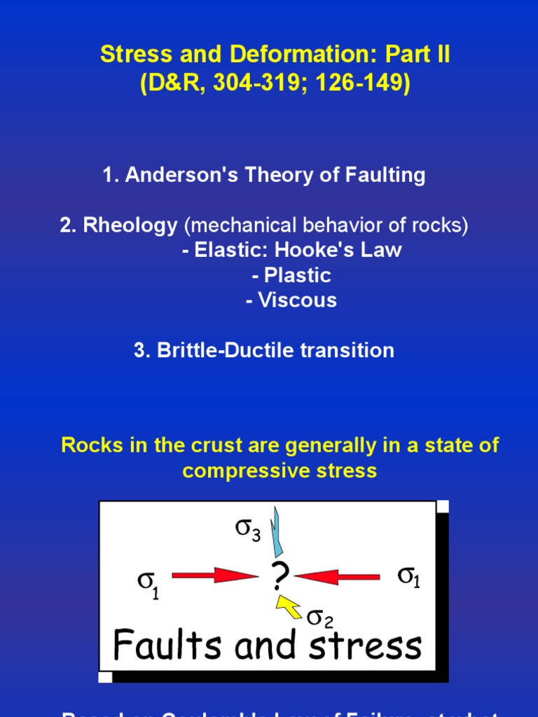Stress and Deformation: Part II (D&R, 304-319 126-149) | PDF | Elasticity (Physics ...