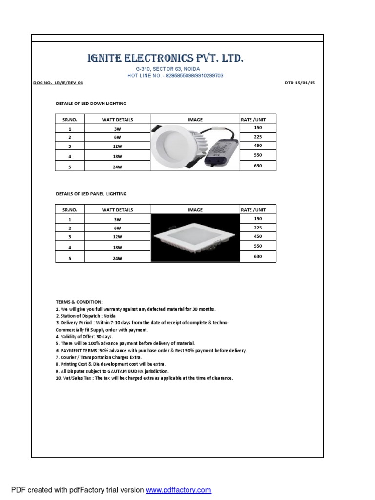 Ignite Electronics Pvt. LTD.: G-310, SECTOR 63, NOIDA HOT LINE NO ...