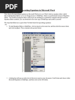 Introduction To The Microsoft Equation Editor | PDF | Bracket | Microsoft Word