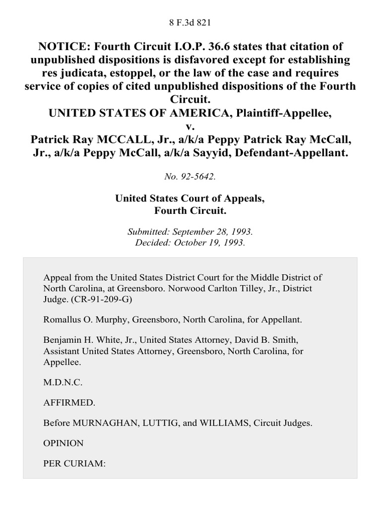 United States v. Patrick Ray McCall JR., A/K/A Peppy Patrick Ray McCall ...