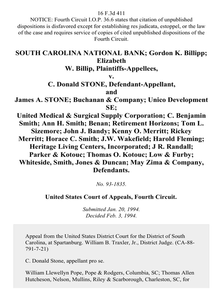Fourth Circuit Dismisses Stone Appeal | PDF