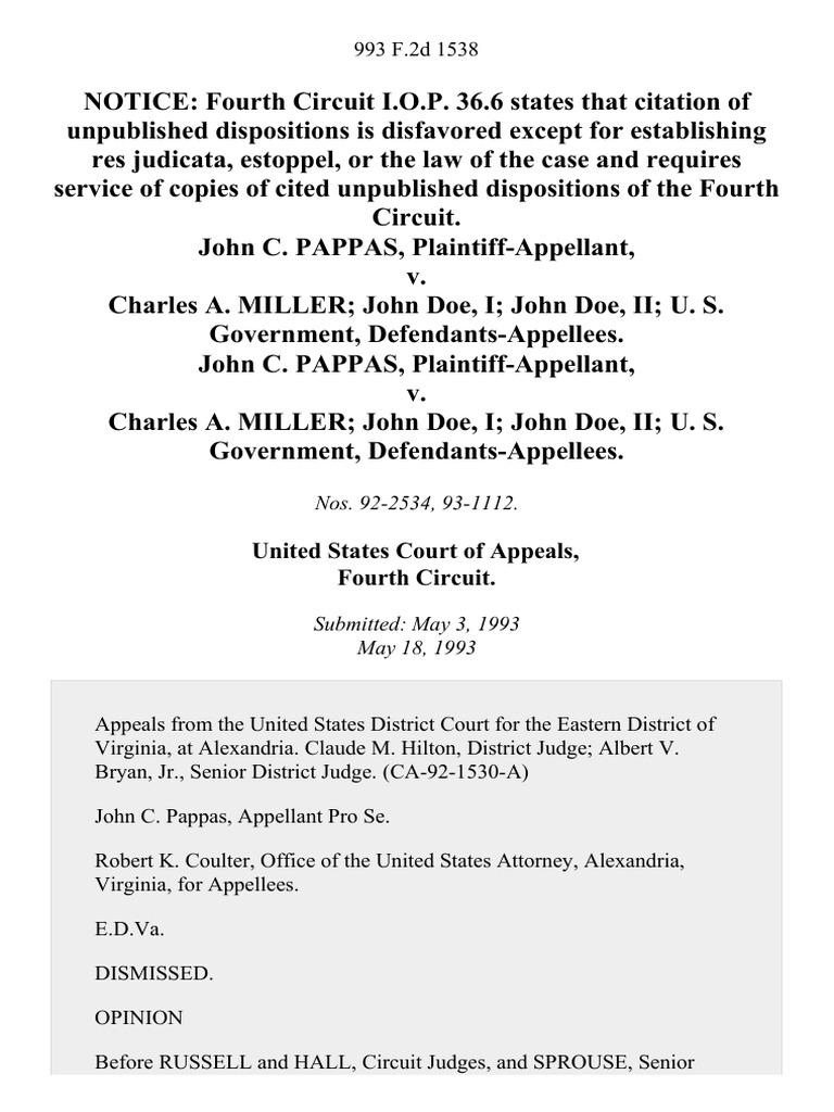 United States Court of Appeals, Fourth Circuit | PDF