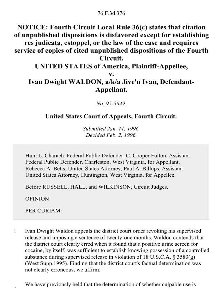 Legal Appeal on Supervised Release | PDF