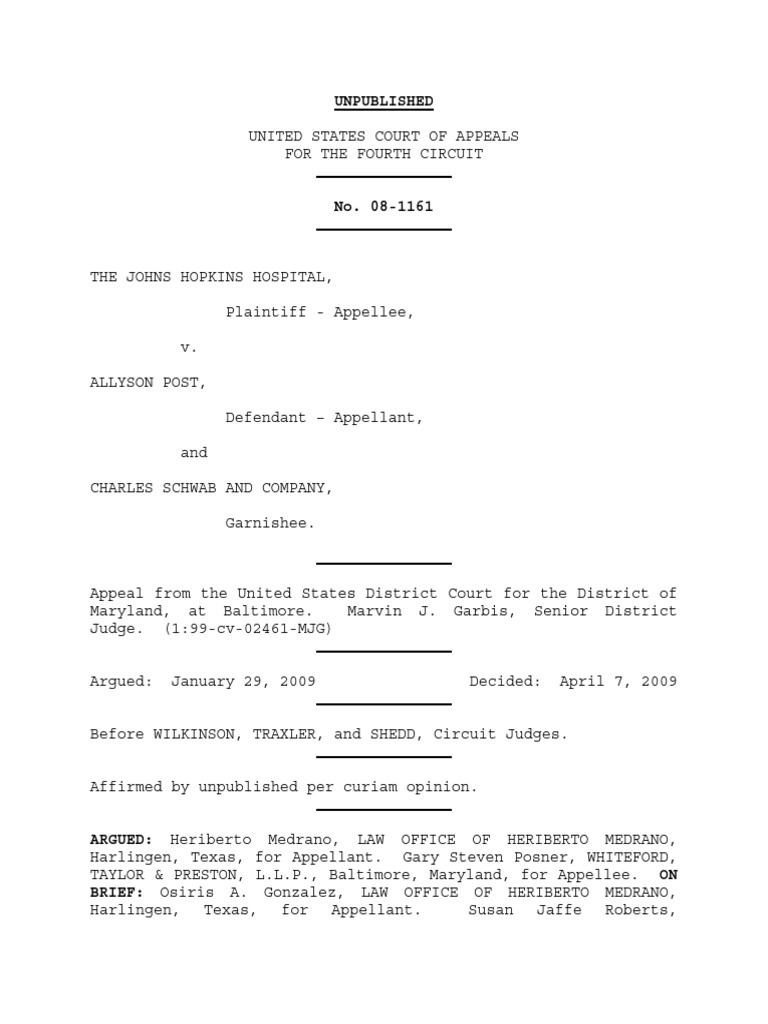 Unpublished | PDF | Garnishment | Judgment (Law)
