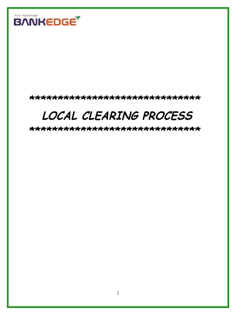 Clearing Process | PDF
