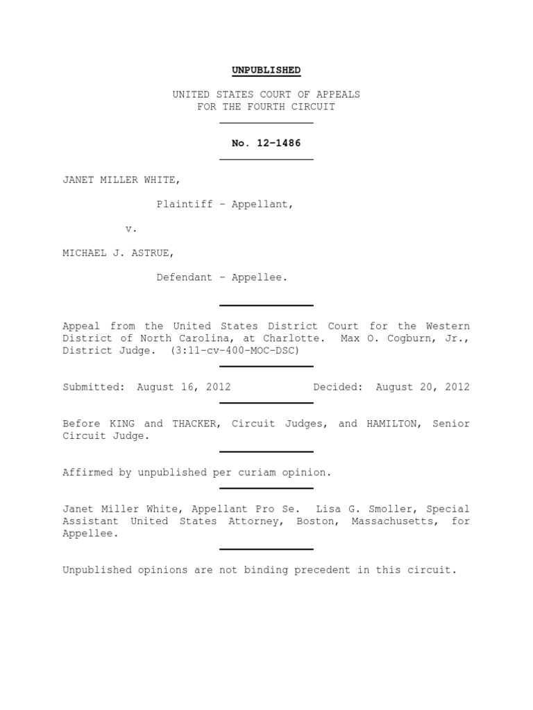 SSI Benefits Denial Appeal Affirmed | PDF | Law