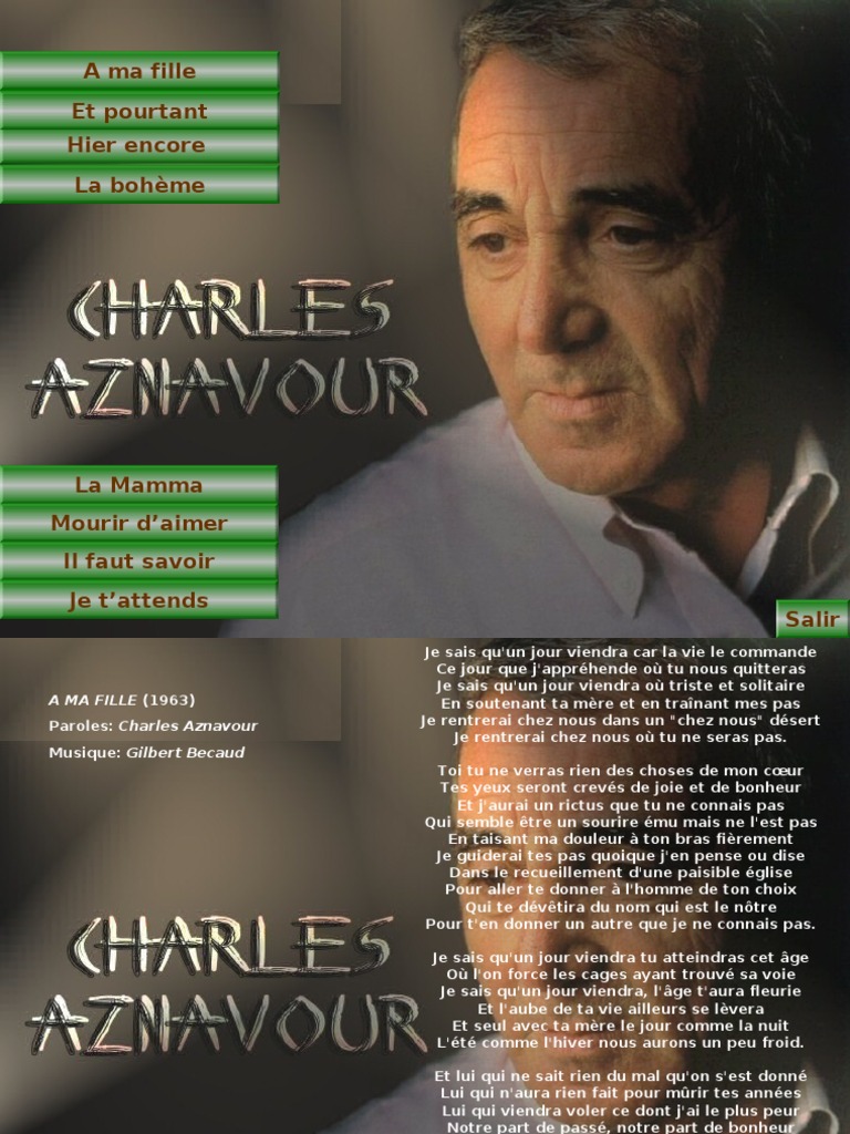 Charles Aznavour | PDF | La Bohème