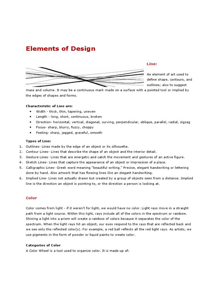 Elements of Design | PDF | Color | Perspective (Graphical)