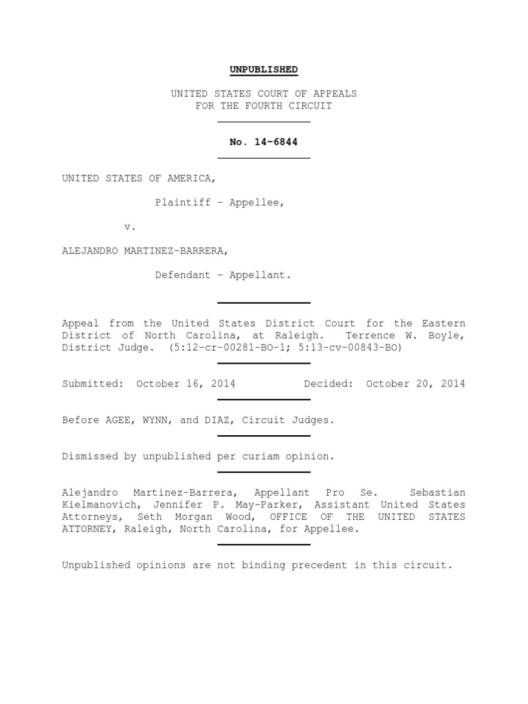Appeal Dismissal: Martinez-Barrera Case | PDF | Law