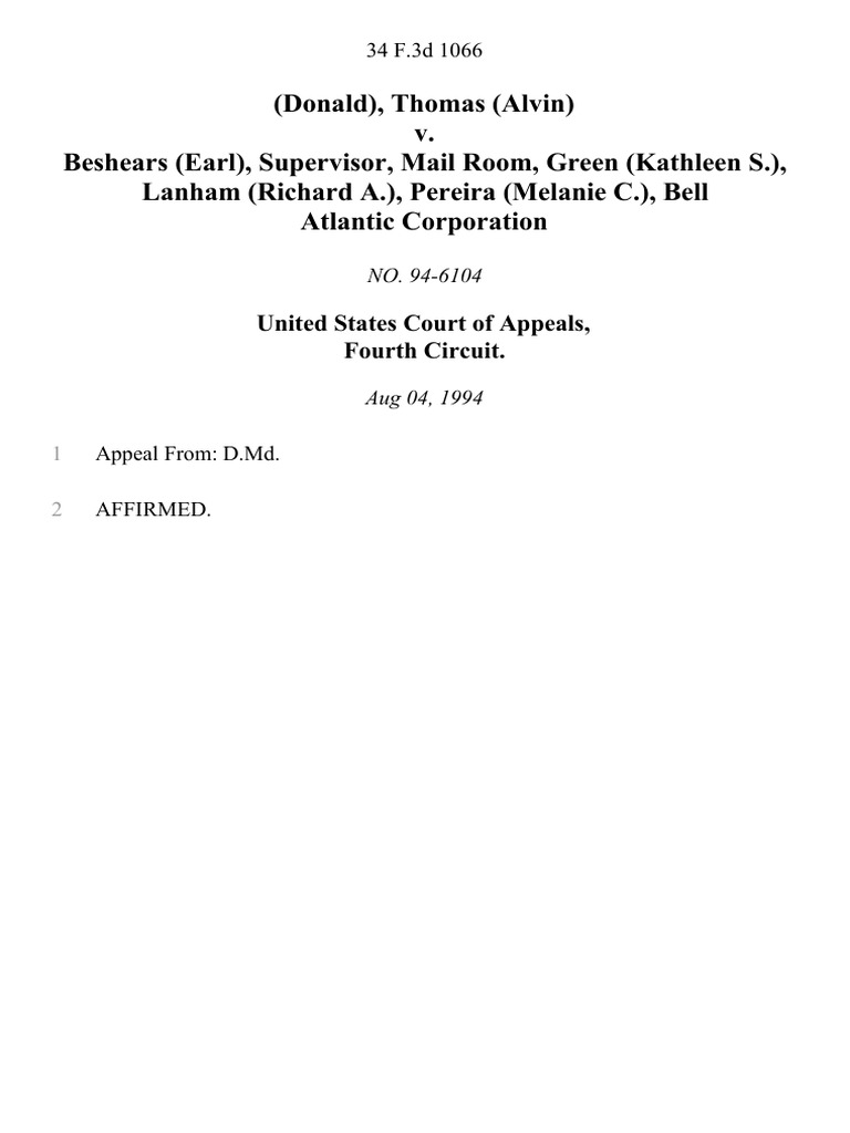 Court Affirms Mail Room Case Decision | PDF