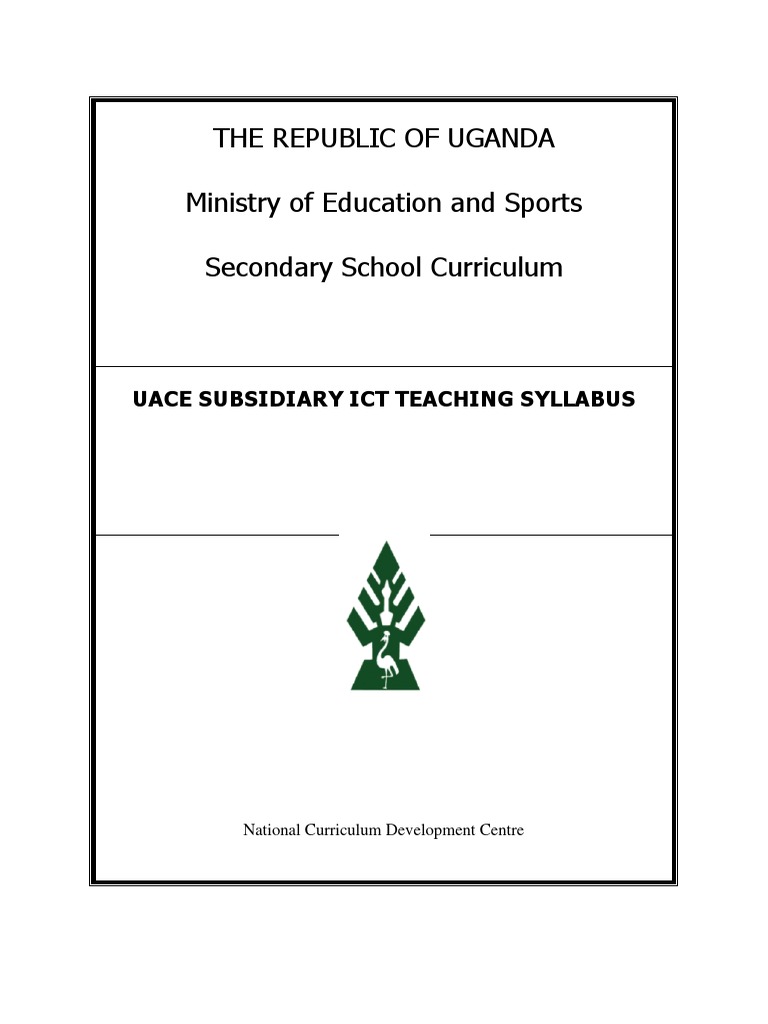 Final Uace Sub Ict NCDC Syllabus | PDF | Spreadsheet | Educational ...