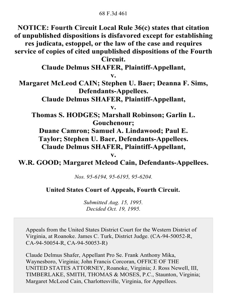 United States Court of Appeals, Fourth Circuit | PDF
