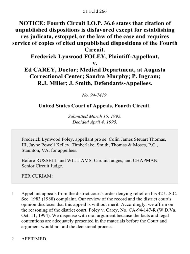 United States Court of Appeals, Fourth Circuit | PDF | Law
