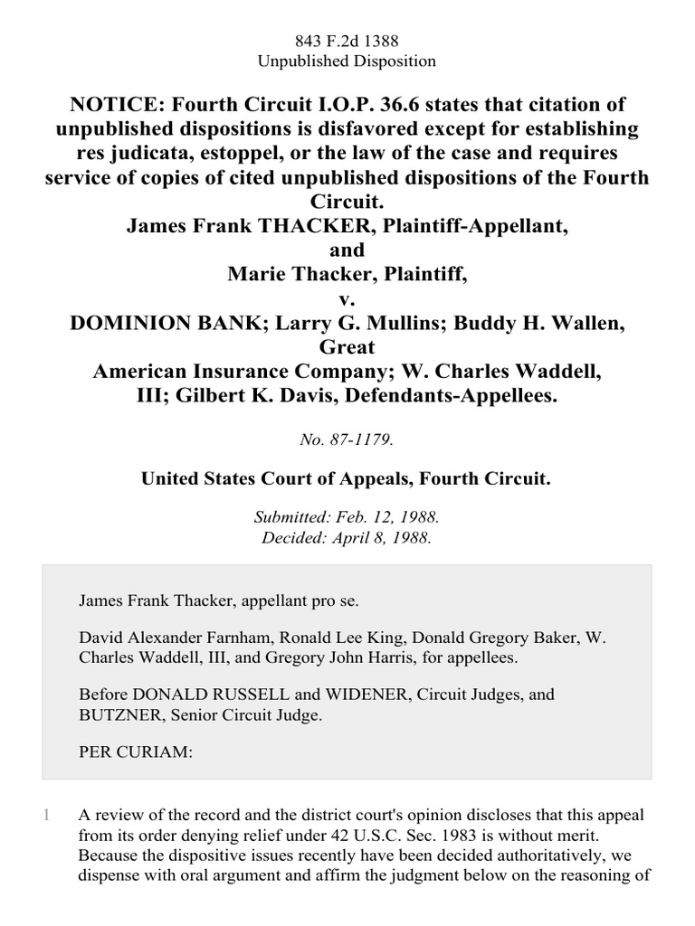 United States Court of Appeals, Fourth Circuit | PDF