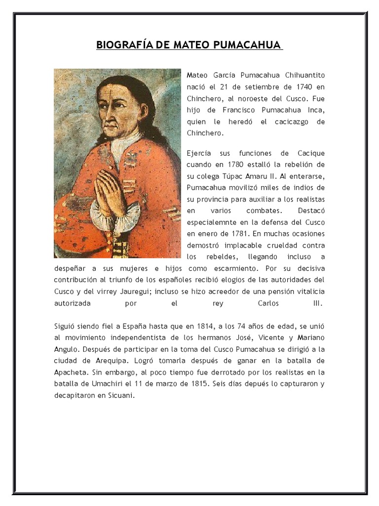 Heroes Nacionales Del Peru | PDF