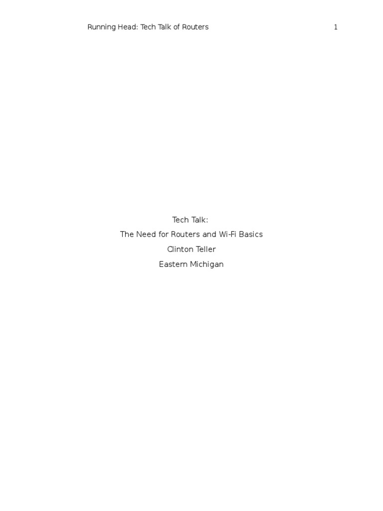 Tech Talk Paper | PDF | Wi Fi | Antenna (Radio)