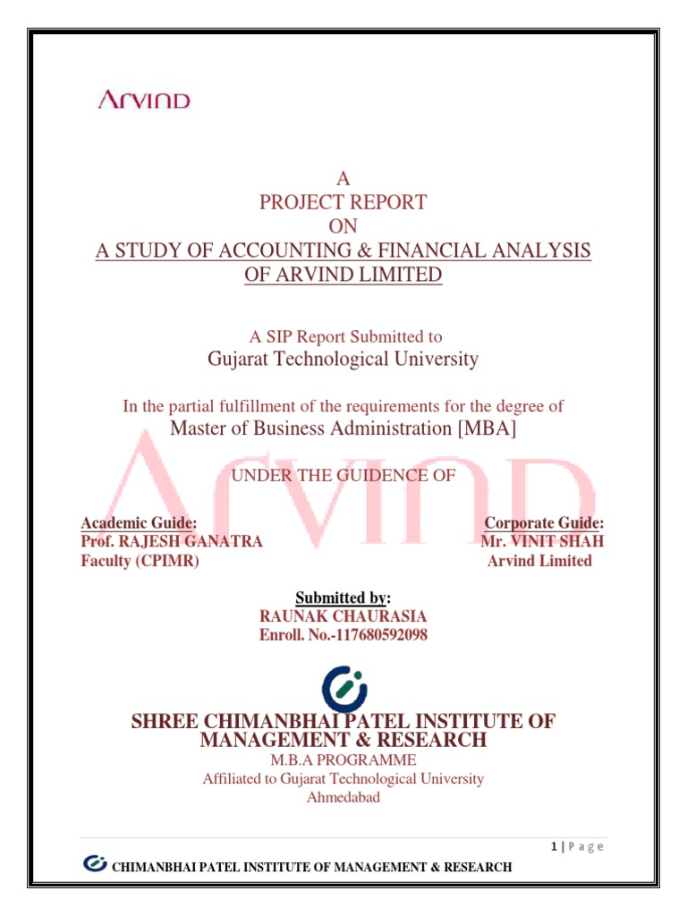 Final Arvind LTD | PDF