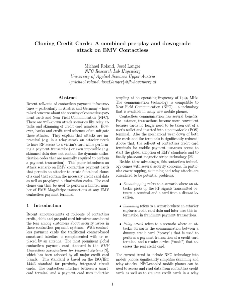 Cloning CC EMV Contactless | PDF | Emv | Smart Card