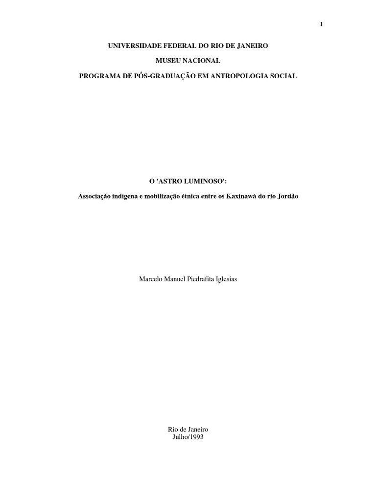 O Astro Luminoso 1993 Ms Marcelo Piedrafita Iglesias | PDF | Rio de ...