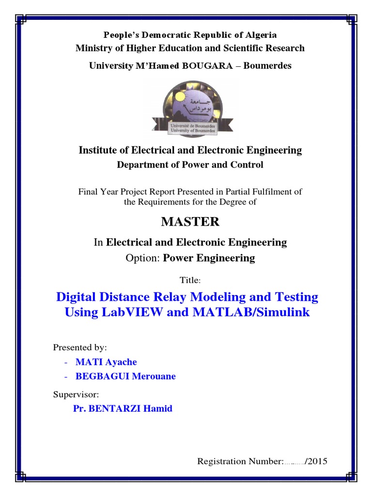 Digital Distance Relay Modeling and Testing Using LabVIEW and MATLAB ...