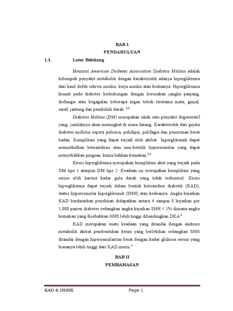 Refarat KAD Dan HHNK | PDF