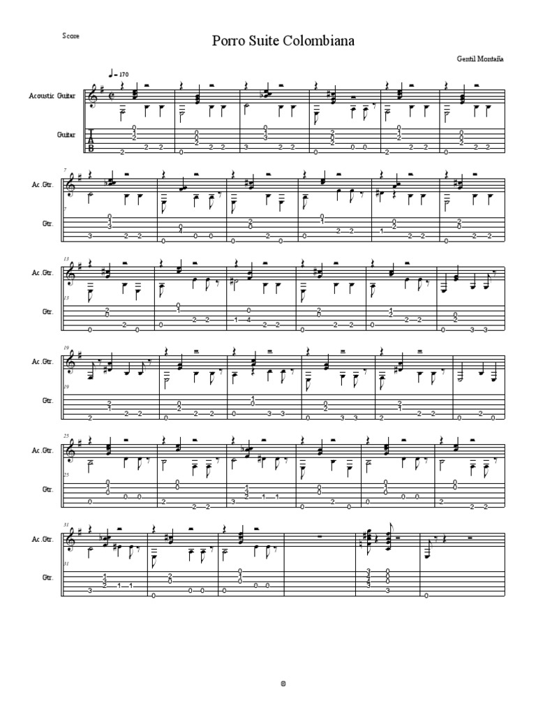 Porro Suite - Gentil Montaña TAB | PDF