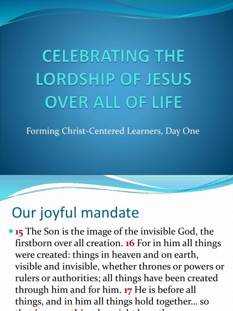 Forming Christ-Centered Learners Day 1 | PDF | Disciple (Christianity ...