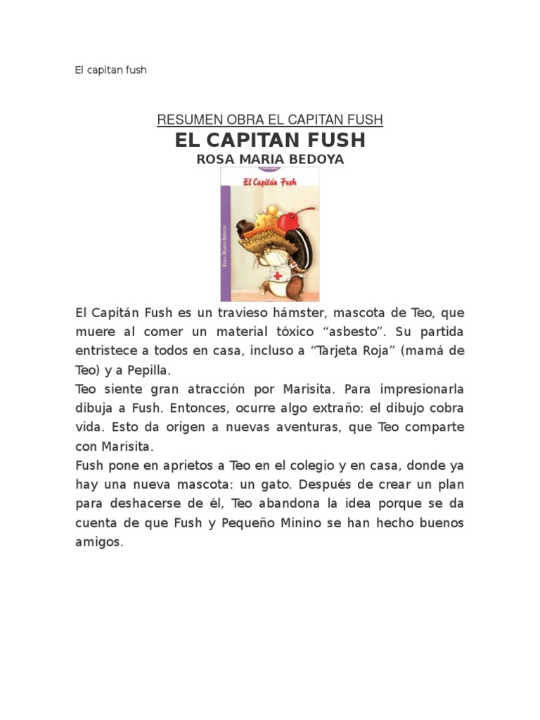 Resumen de "El Capitán Fush" | PDF
