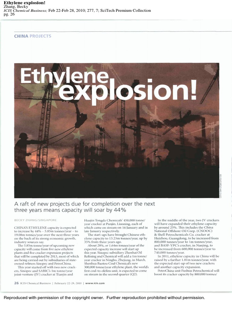 Ethylene Explosion 2010 | PDF | Science & Mathematics