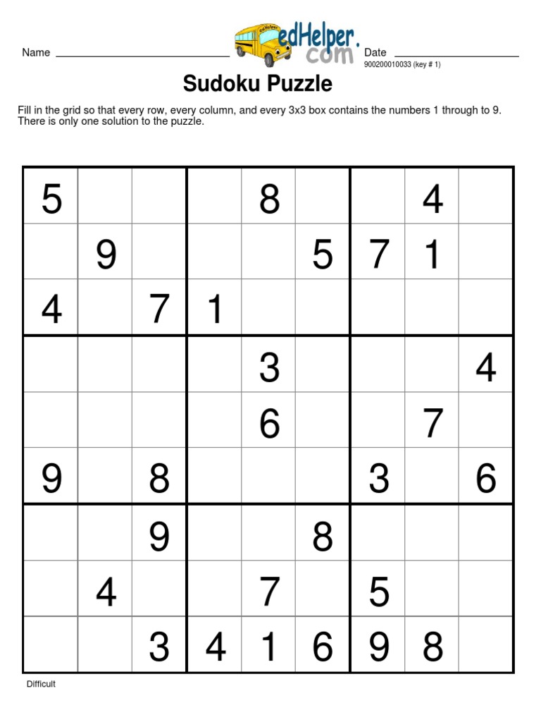 Sudoku Sample 10 | PDF