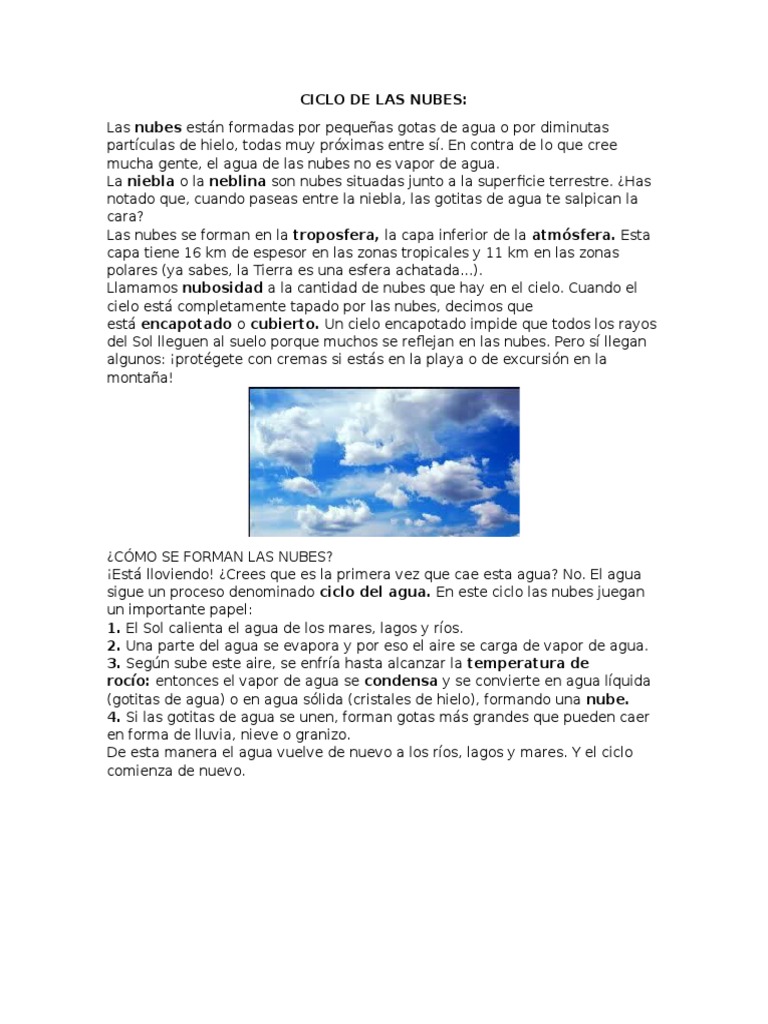 Ciclo de Las Nubes | PDF | Nube | Niebla