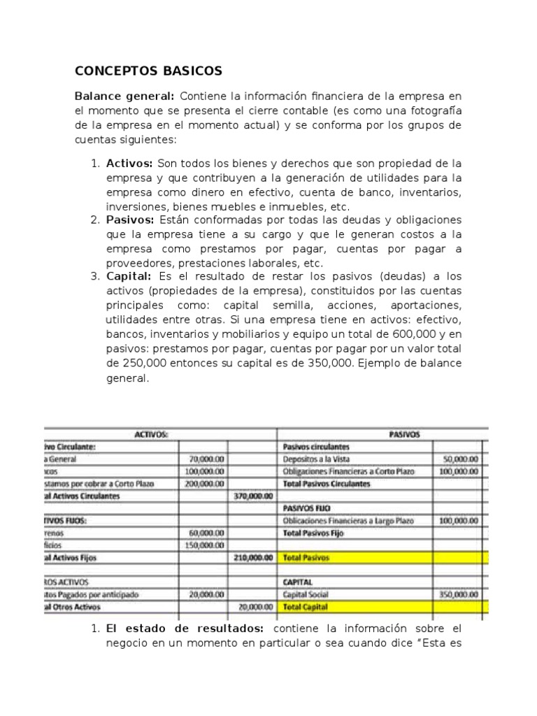 Conceptos Básicos de Contabilidad Financiera | PDF | Contabilidad ...