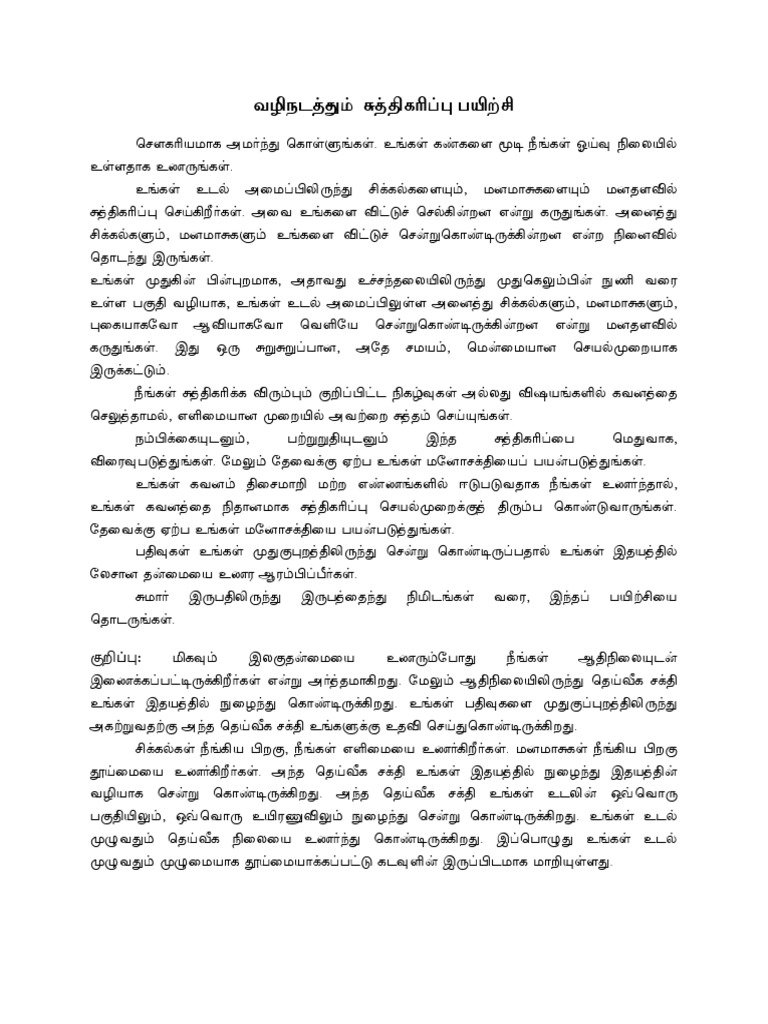 3 3 Tamil - Script For Guided Cleaning | PDF