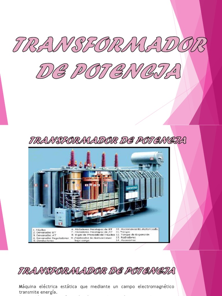 Transformador de Potencia: Funcionamiento y Componentes | PDF ...