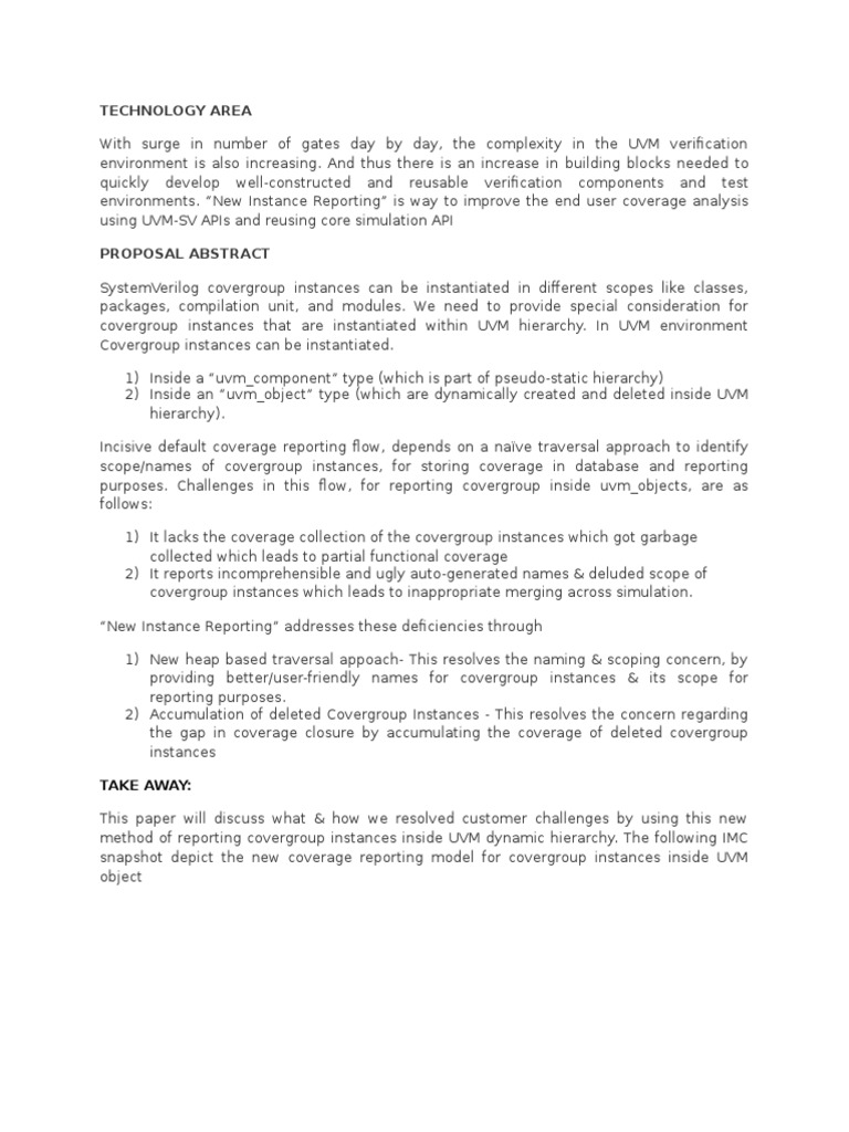 Coverage Reporting Challenges and Solution in UVM Environment | PDF ...