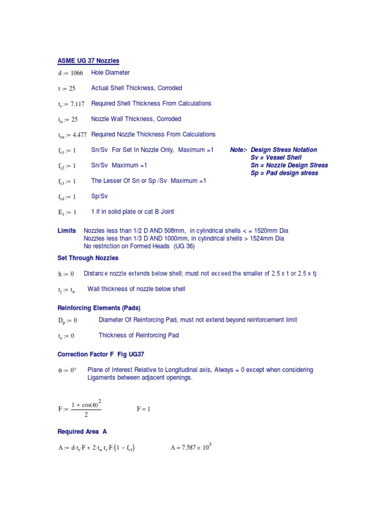Asme Ug 37 Nozzles | PDF