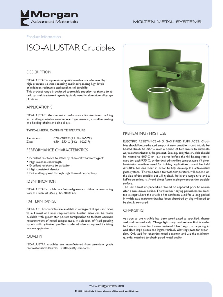 Morgan Crucible | PDF | Melting Point | Aluminium