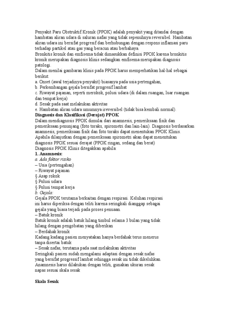 Penatalaksanaan PPOK Pasien Stabil | PDF | Pengembangan Diri ...