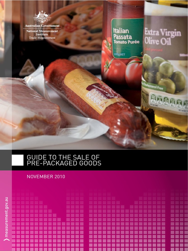 Guide to the Sale of Pre-packaged Goods | Litre | Calibration