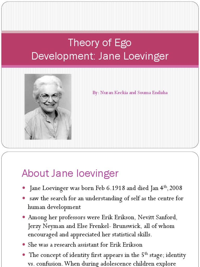 Jane Loevinger's Ego Development Stages | PDF | Identity (Social ...