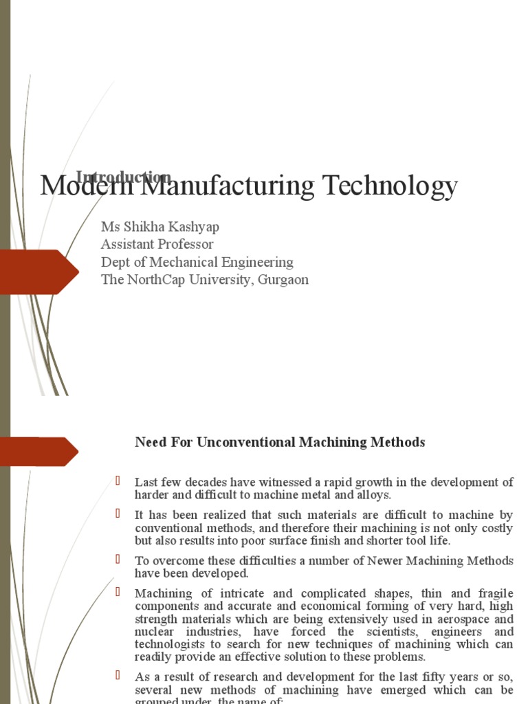 Modern Manufacturing Technology | PDF | Machining | Wear