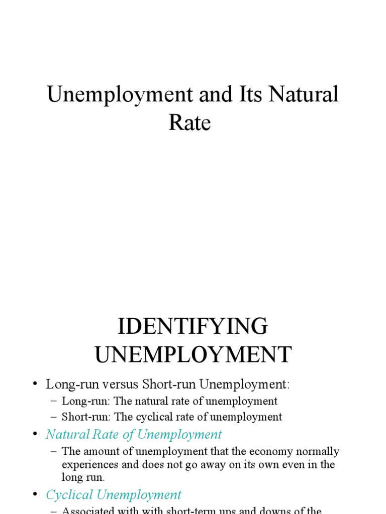 Unemployment and Its Natural Rate | Download Free PDF | Unemployment ...