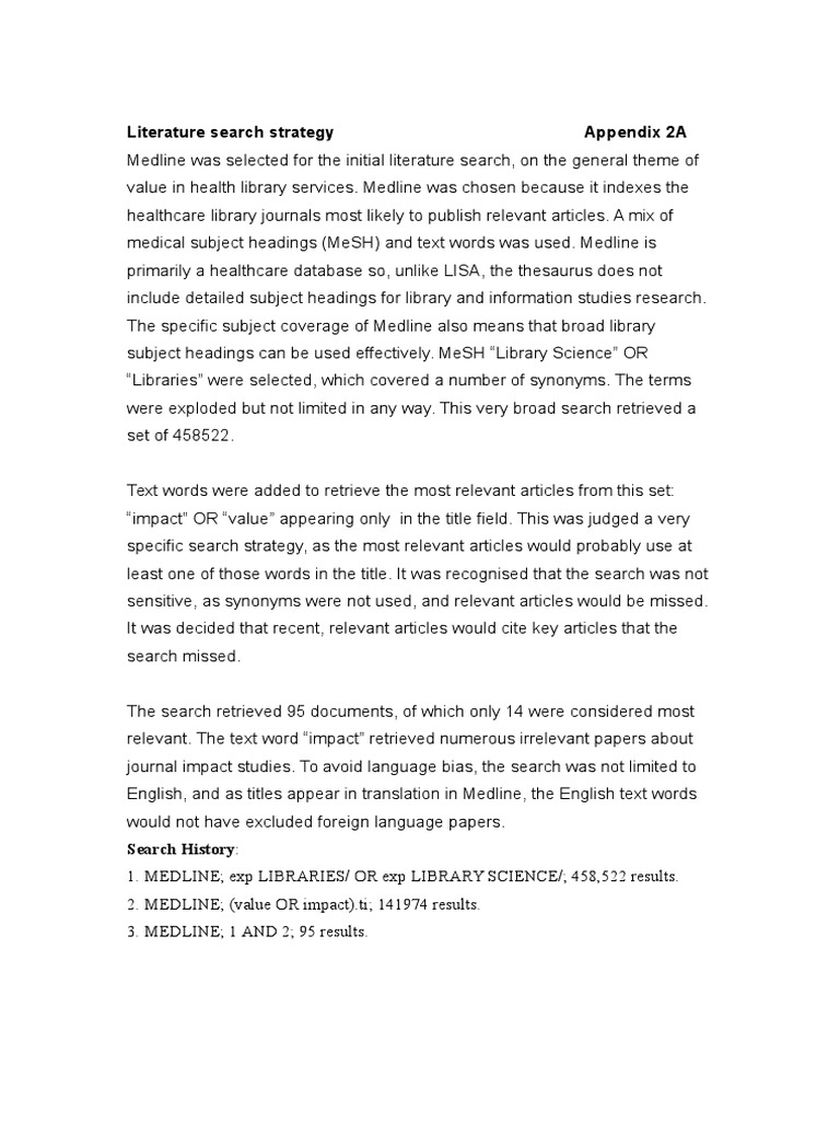 Literature Search Strategy | Systematic Review | Index Term