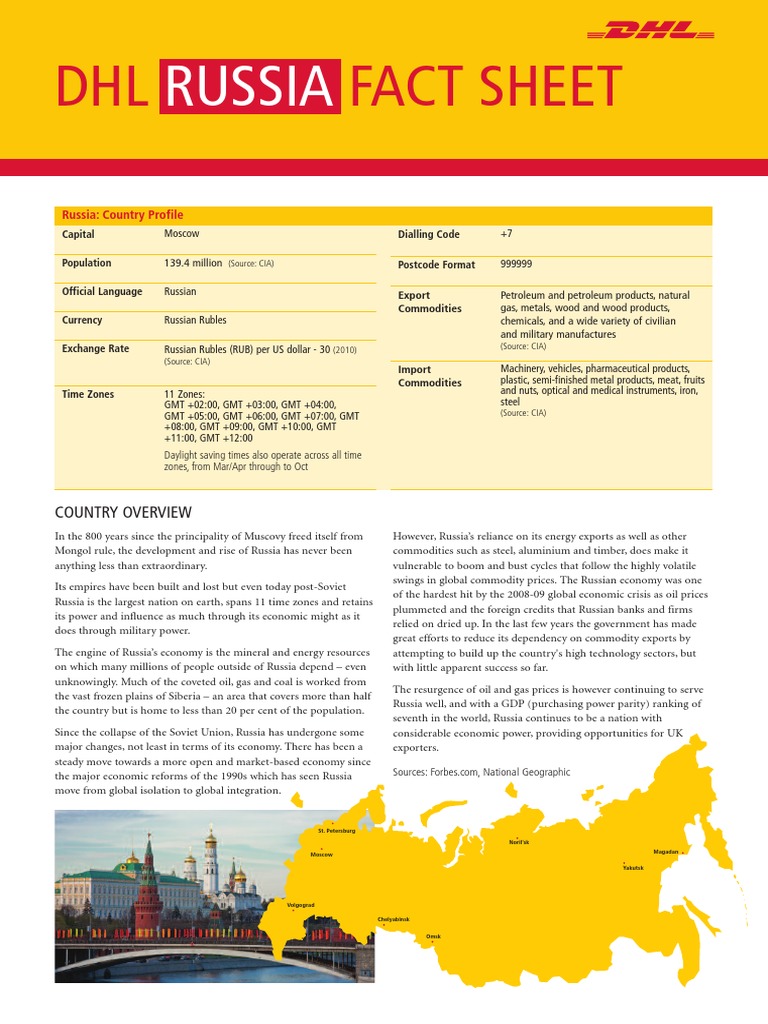 DHL Russia Fact Sheet PDF | PDF