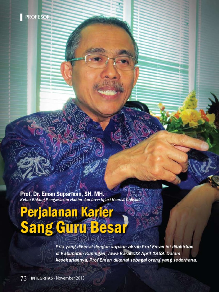 Karier dan Integritas Prof. Eman Suparman | PDF