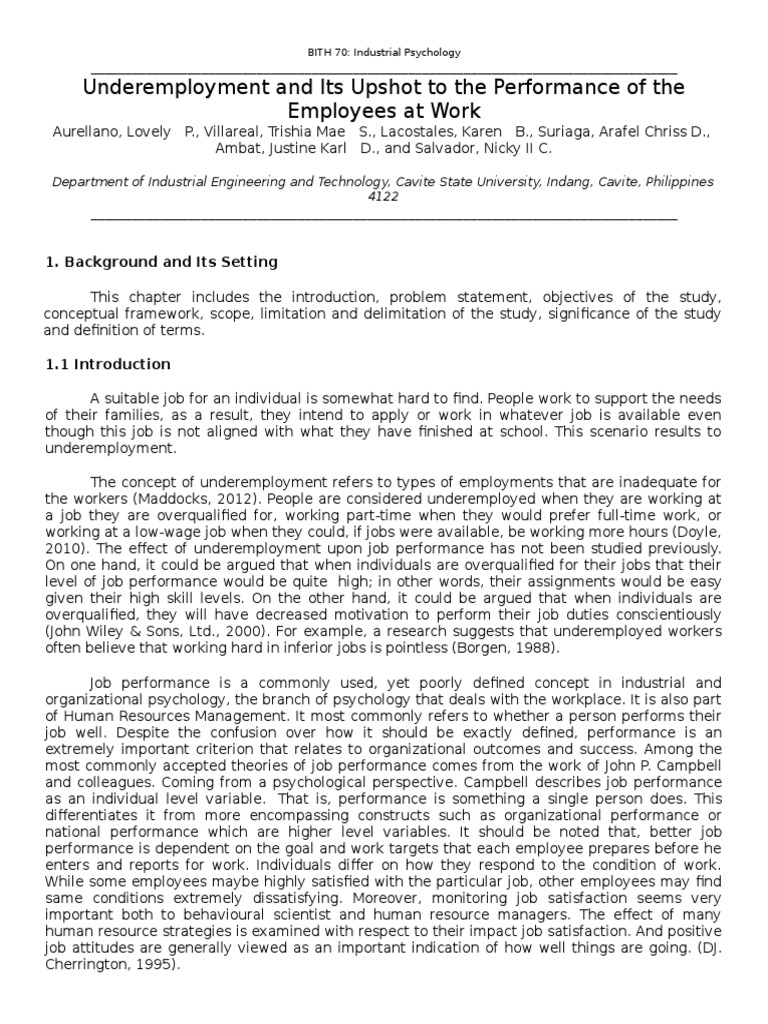 Technical Paper | PDF | Underemployment | Unemployment